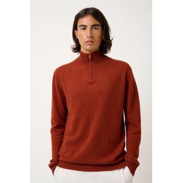 AUTHENTIC CASHMERE Kaschmir-Pullover "Ambin" in Rostrot - 63% | Gr&ouml;&szlig;e XL | Herren-plussize