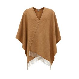 Lanerossi Wollponcho "Kim" in Camel - (L)130 x (B)180 cm - 71% | Damenjacken