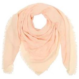 Schal BOSS "Laik 120*120", Damen, light, pastel pink 682, Web, Materialmix, gemustert, unifarben, Modet&uuml;cher Schal, mit BOSS-Logoschriftz&uuml;gen, rundum kleine Fransen