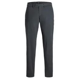 Jack & Jones Chinohose JACK & JONES "JPSTKANE HANK CHINO BF", Herren, Gr. 32, L&auml;nge 32, woodland gray, Web, Obermaterial: 73% Baumwolle, 24% Polyester, 3% Elasthan, unifarben, relaxed fit kn&ouml;chellang, Hosen Chinohose