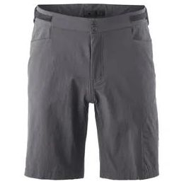 Fahrradhose Gonso "Adventure Shorts M", Herren, Gr. 4XL, Normalgr&ouml;&szlig;en, grau, 90% Polyamid, 10% Elasthan, Hosen Fahrradhose, Herren Radhose mit einkn&ouml;pfbarer Radunterhose mit Sitzpolster