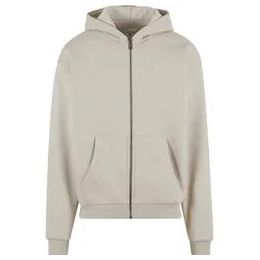 Kapuzensweatshirt Karl Kani "Karl Kani KK Small Signature Essential Ziphoodie", Herren, Gr. M, beige, 80% Baumwolle, 20% Polyester, Sweatshirts