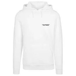 Mister Tee Kapuzensweatshirt MISTERTEE "MisterTee Herren Out$ide Hoody", Herren, Gr. XL, wei&szlig;, 65% Baumwolle, 35% Polyester, bedruckt, Sweatshirts