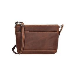 HIDE & STITCHES Leder-Umh&auml;ngetasche in Cognac - (B)21,5 x (H)14 x (T)6,5 cm - 59% | Damen-taschen
