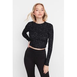 Trendyol Longsleeve in Schwarz - 53% | Gr&ouml;&szlig;e M | Damen-tops