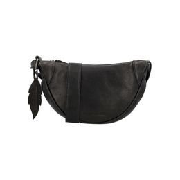 HIDE & STITCHES Leder-Umh&auml;ngetasche in Schwarz - (B)29 x (H)18 x (T)10 cm - 54% | Damen-taschen