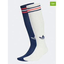 Adidas 2er-Set: Sportsocken in Blau/ Wei&szlig; - 13% | Gr&ouml;&szlig;e M | Damen-outdoor-ausruestung