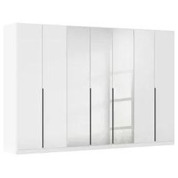 Dreht&uuml;renschrank OTTO HOME "Kleiderschrank Schrank Garderobe AGORDO mit Dekor- oder Hochglanzfront", wei&szlig; (alpinwei&szlig;, hochglanz wei&szlig;), B:315cm H:210cm T:54cm, Holzwerkstoff, Schr&auml;nke, Dreht&uuml;renschrank, durchdachte Innenausstattung, in 8 Breiten und 2 H&ouml;hen MADE IN GERMANY, Topseller