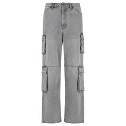 Stoffhose 2Y STUDIOS "2Y Studios 2Y Aidan Cargo Baggy Jeans", Herren, Gr. 33, Normalgr&ouml;&szlig;en, grau, 100% Baumwolle, unifarben, normal, Hosen Stoffhose