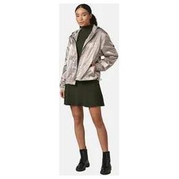 Blouson Ragwear "Cezanna Shine", Damen, Gr. L (40), grau (hellgrau), Obermaterial: 100% Nylon. Innenfutter: 100% Polyester, metallic, oversize h&uuml;ftlang, hoch geschlossener Ausschnitt, &Auml;rmel ohne &Auml;rmelschlitz elastischer Bund mit Gummizug, Jacken Blouson, Gl&auml;nzende Damen Jacke mit reflektierendem Metallic-Material