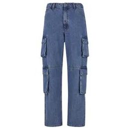 Stoffhose 2Y STUDIOS "2Y Studios 2Y Aidan Cargo Baggy Jeans", Herren, Gr. 28, Normalgr&ouml;&szlig;en, blau, 100% Baumwolle, unifarben, normal, Hosen Stoffhose