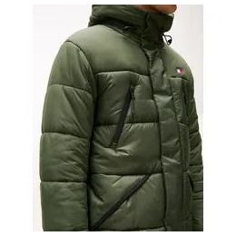 Tommy Hilfiger Steppmantel TOMMY JEANS "FABRIC MIXED PARKA", Herren, Gr. XL, pewter gr&uuml;n, Web, Obermaterial: 100% Polyester, unifarben, regular fit normal, Rundhals, eingesetzt elastischer Bund, M&auml;ntel Steppmantel, Regular fit mit Kapuze