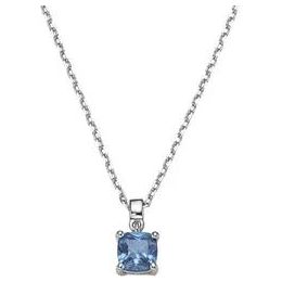 Kette mit Anh&auml;nger Smart Jewel "mit farbigen Ziersteinen, Silber 925", blau, Halsketten, Damen, 45cm, Silber 925 (Sterlingsilber)