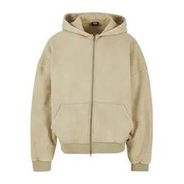 Sweatjacke Urban Classics "Urban Classics Herren Heavy Stone Washed 90's Zip Hoodie", Herren, Gr. XL, unionbeige, 70% Baumwolle, 30% Polyester, unifarben, Sweatjacken Sweatjacke
