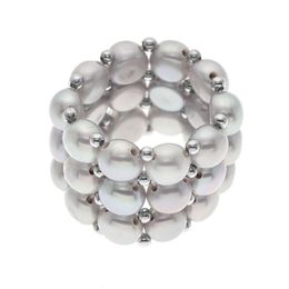 Pearl Addict Perlen-Ring in Grau - 77% | Schmuck