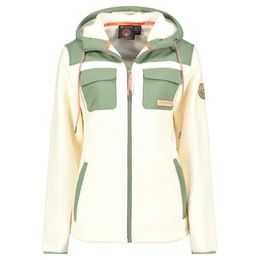Canadian Peak Fleecejacke "Toulouseak" in Creme/ Gr&uuml;n - 73% | Gr&ouml;&szlig;e S | Damenjacken