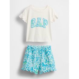 GAP 2tlg. Outfit in Wei&szlig;/ Hellblau/ Gr&uuml;n - 49% | Gr&ouml;&szlig;e 92 | Baby-shirts