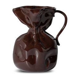 Byon Vase "Crumple" in Braun - (B)23,5 x (H)26 x (T)17 cm - 56% | Kerzen-vasen