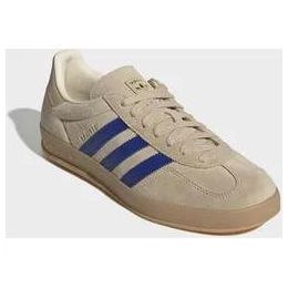 Sneaker Adidas ORIGINALS "GAZELLE INDOOR", Herren, Gr. 40, magic beige, royal blau, wonder wei&szlig;, Leder, Schuhe Sneaker