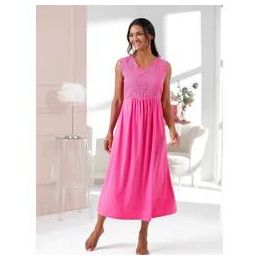 Nachthemd Ascafa "Nachthemd", Damen, Gr. 52/54, Normalgr&ouml;&szlig;en, fuchsia, 50% Baumwolle, 50% Modal, Spitze:26% Polyamid, 74% Viskose, rn% 2 Teile mit untersch. Material, unifarben, Kleider Nachthemd