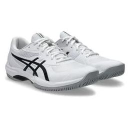Tennisschuh asics "GAME FF", Herren, Gr. 44, wei&szlig;, schwarz, Textil, Schuhe, Multicourt-Schuh, Allcourt-Schuh