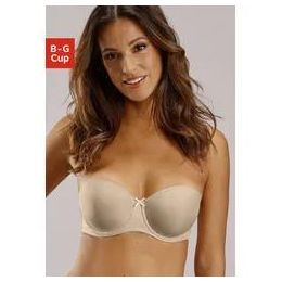 Schalen-BH Nuance, Damen, Gr. 90, Cup F, braun (toffee), Microtouch, Obermaterial: 52% Polyamid, 33% Polyester, 15% Elasthan, BHs Schalen-BH, mit abnehmbaren und transparenten Tr&auml;gern