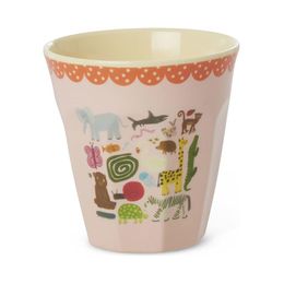 Rice Jumbobecher "Wildlife" in Rosa/ Orange - 250 ml - 30% | Gedeckter-tisch