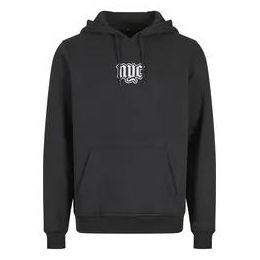Mister Tee Kapuzensweatshirt MISTERTEE "MisterTee NYC Old English Wording Patch Hoody", Herren, Gr. M, schwarz, 65% Baumwolle, 35% Polyester, bedruckt, Sweatshirts