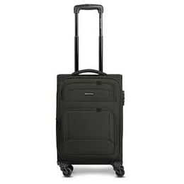 Trolley SMARTBOX "Edition 04 4 Rollen Kabinentrolley 55 cm mit Dehnfalte", Gr. 41 l, schwarz, Polyester, Koffer