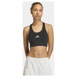 Sport-BH Adidas PERFORMANCE "ADI365 RUNNING POCKET MEDIUM SUPPORT BH", Damen, Gr. L, N-Gr, schwarz, Obermaterial: 85% Polyester, 15% Elasthan, BHs Sport-BH