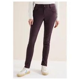5-Pocket-Hose Cecil, Damen, Gr. 27, L&auml;nge 32, eggplant rot, Stoff, 76% Viskose, 21% Nylon, 3% Elasthan, leicht gl&auml;nzend, comfort fit normal, Hosen 5-Pocket-Hose, mit leichtem Glanz