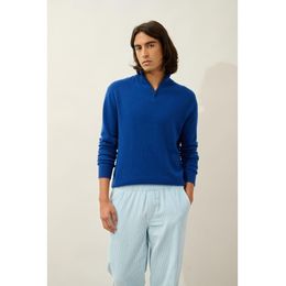 AUTHENTIC CASHMERE Kaschmir-Pullover "Ambin" in Blau - 60% | Gr&ouml;&szlig;e XL | Herren-plussize