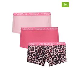 Vingino 3er-Set: Boxershorts in Pink/ Schwarz - 50% | Gr&ouml;&szlig;e 122/128 | Kinder-waesche