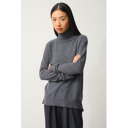AUTHENTIC CASHMERE Kaschmir-Rollkragenpullover in Anthrazit - 56% | Gr&ouml;&szlig;e XL | Damen-pullover-cardigans