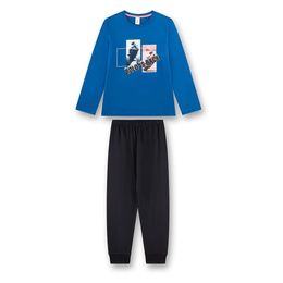 Sanetta Pyjama in Blau/ Schwarz - 47% | Gr&ouml;&szlig;e 128 | Kinder-waesche