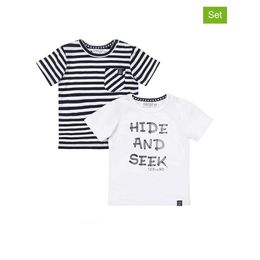 Dirkje 2er-Set: Shirts in Wei&szlig;/ Dunkelblau - 48% | Gr&ouml;&szlig;e 116 | Kinder-oberteile