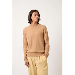 AUTHENTIC CASHMERE Kaschmir-Pullover "Aigli&eacute;re" in Hellbraun - 60% | Gr&ouml;&szlig;e S | Herren-plussize