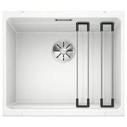 Granitsp&uuml;le Blanco "ETAGON 500-U", wei&szlig;, B:53cm, Verbundwerkstoff, K&uuml;chensp&uuml;len, aus SILGRANIT, mit 2 Etagon-Schienen