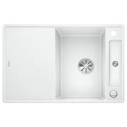 Granitsp&uuml;le Blanco "AXIA III 45 S-F", wei&szlig;, B:50cm H:19cm T:77cm, Verbundwerkstoff, K&uuml;chensp&uuml;len, inklusive gratis Esche-Compound-Br&uuml;ckenschneidebrett
