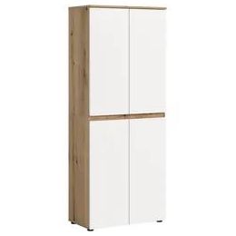 Mehrzweckschrank Home Affaire "CIPELA, 70x175 cm, viel Stauraum, variable Einlegeb&ouml;den, Kleiderstange", evoke oak nachbildung, wei&szlig;, B:70cm H:175cm T:37cm, FSC-zertifizierter Holzwerkstoff, Schr&auml;nke, Mehrzweckschrank, Schuhschrank, Kleiderschrank, Universalschrank, Aktenschrank, Schrank