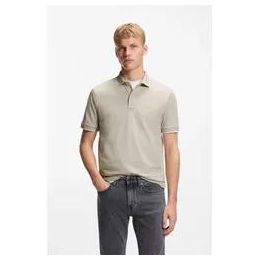 Poloshirt BOSS ORANGE "Passertip", Herren, Gr. 4XL, open grau070, Piqu&eacute;, Obermaterial: 95% Baumwolle, 5% Elasthan, unifarben, slim fit h&uuml;ftbedeckend, V-Ausschnitt, eingesetzt B&uuml;ndchen, Shirts, mit BOSS Logo-Badge