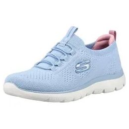 Sneaker Skechers "Skechers Sneaker Textil", Damen, Gr. 43, blau, Textil, Schuhe Sneaker