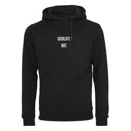 Mister Tee Kapuzensweatshirt MISTERTEE "MisterTee Herren Absolutely Not Hoody", Herren, Gr. XS, schwarz, 65% Baumwolle, 35% Polyester, bedruckt, Sweatshirts