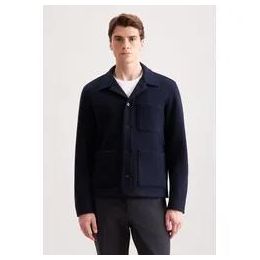Hemdjacke Seidensticker, Herren, Gr. L, navy, 70% Polyester, 30% Wolle, unifarben, Jacken