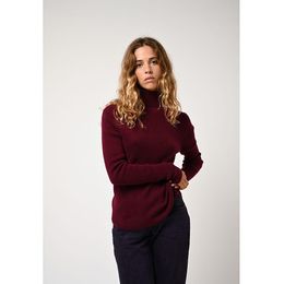 AUTHENTIC CASHMERE Kaschmir-Rollkragenpullover "Suzie" in Bordeaux - 65% | Gr&ouml;&szlig;e S | Damen-pullover-cardigans