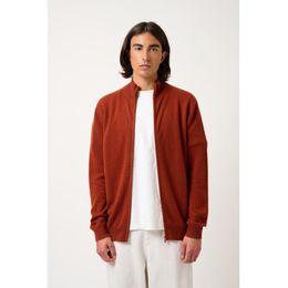 AUTHENTIC CASHMERE Kaschmir-Cardigan "Albaron" in Orange - 62% | Gr&ouml;&szlig;e S | Herren-pullover-cardigans