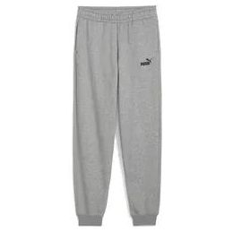 Sporthose Puma "ESS No. 1 Logo Fleece-Jogginghose Jungen", M&auml;dchen, Gr. 164, Normalgr&ouml;&szlig;en, grau (medium gray heather), Obermaterial: 34% Polyester, 66% Baumwolle. Rippe: 3% Elasthan, 97% Baumwolle. Tasche &ndash; Oben: 100% Baumwolle, unifarben, regular fit, Hosen Sporthose