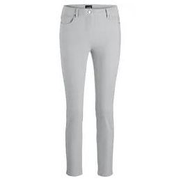 7/8-Hose GOLDNER "Schmale Stretchhose BELLA", Damen, Gr. 52, N-Gr, grau, Obermaterial: 65% Baumwolle CO. 31% Polyester PES. 4% Elasthan EL., normal, Hosen 7/8-Hose, Ohne