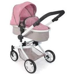 Bayer Chic 2000 Kombi-Puppenwagen CHIC2000 "Mika", rosa (b&auml;rchen rosa), Puppenwagen, KinderB:41cm H:82cm T:73cm, Kunststoff, Metall, Stoff, mit schwenkbaren Vorderr&auml;dern, B:41cm H:82cm T:73cm