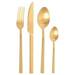 Pinti Inox Besteck-Set PINTINOX "DUKE", gold (goldfarben, sun), 24 tlg., Edelstahl 18/0, Essbesteck-Sets, in moderner und zeitloser Formgebung